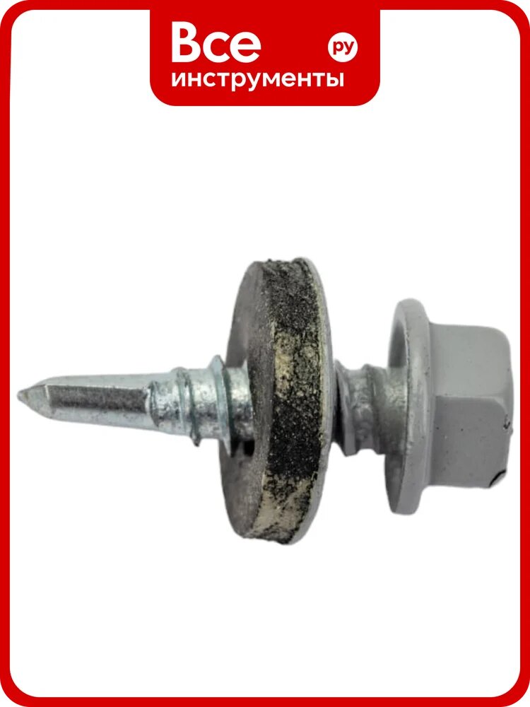 Кровельный саморез креп-комп 5,5x19, RAL7004, серый, 250 шт. ск55197004кф