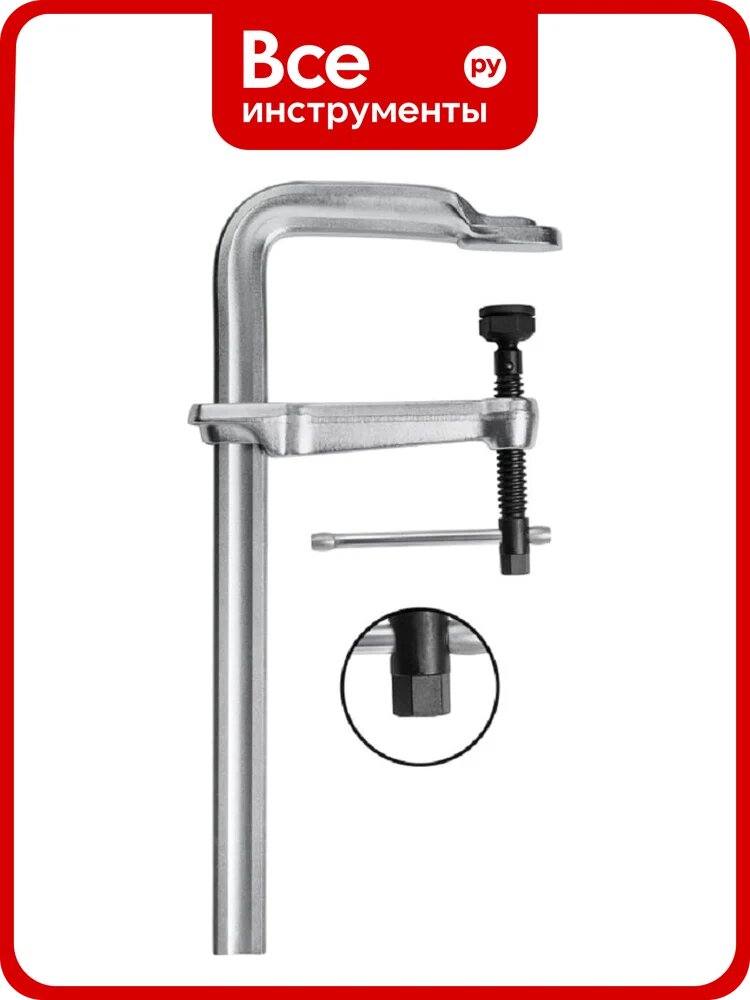 Струбцина BESSEY высокоэффективная для тяжёлых нагрузок 1250/175, усилие 22 кН BE-STB125M