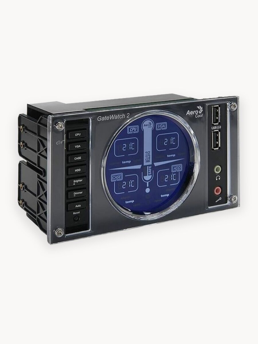 LCD панель Aerocool GateWatch 2 Fan Controller Silver EN42581