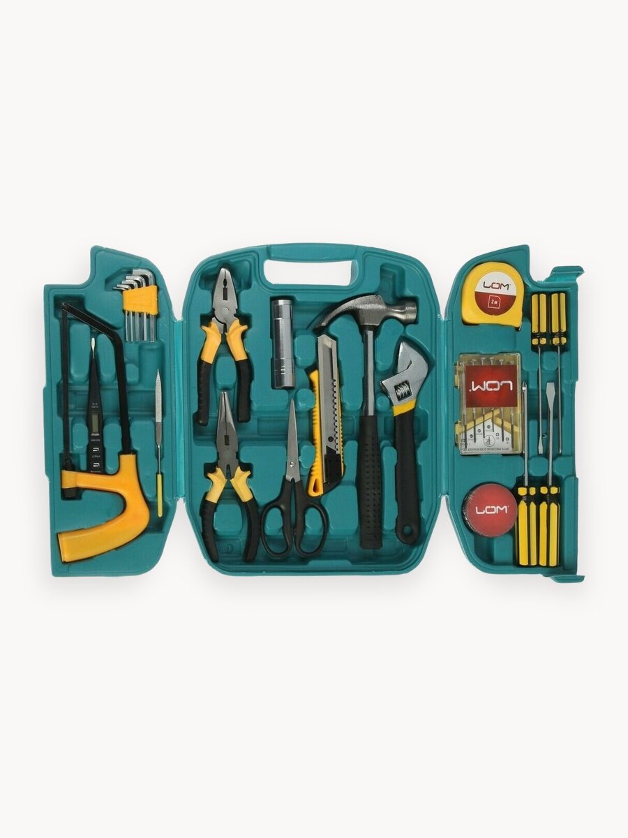 Набор инструментов для автомобиля и дома в чемодане, 27 предметов / Инструменты для ремонта и строительства