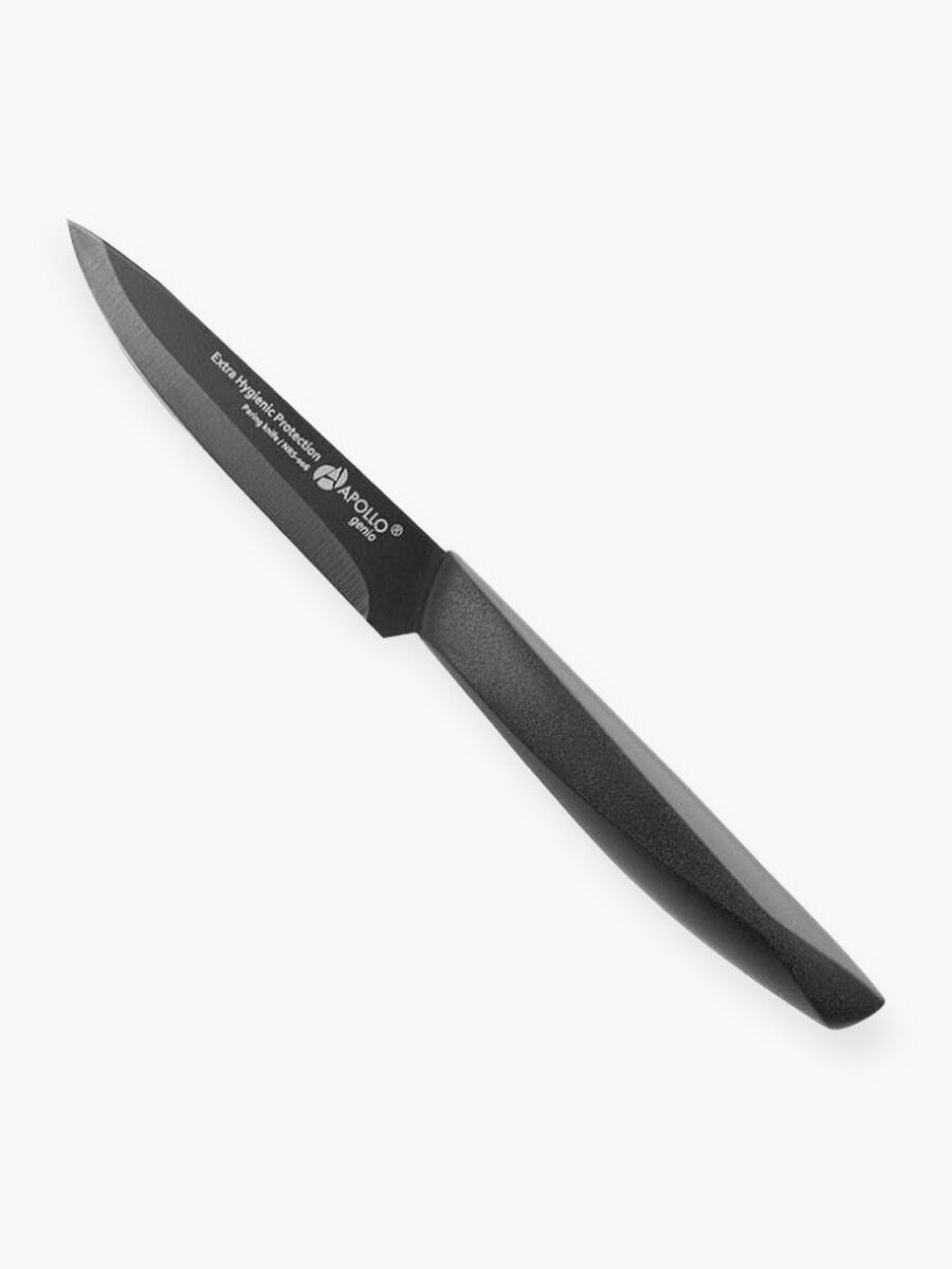 Нож APOLLO Genio Nero Steel 9см для овощей нерж. сталь с антибакт. покр, пластик