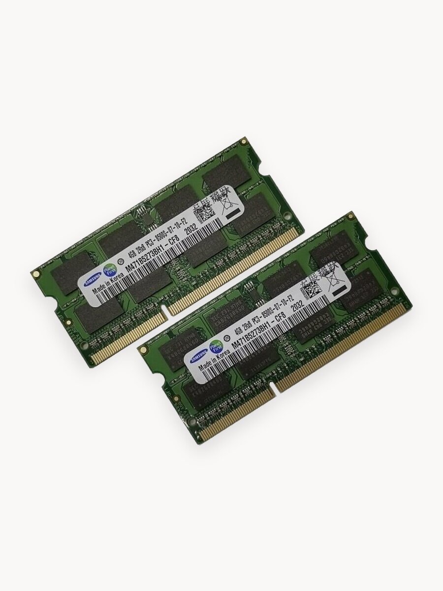 Оперативная память для ноутбука Samsung 4 ГБ 2RX8 DDR3 1066 МГц SODIMM CL7 M471B5273BH1-CF8