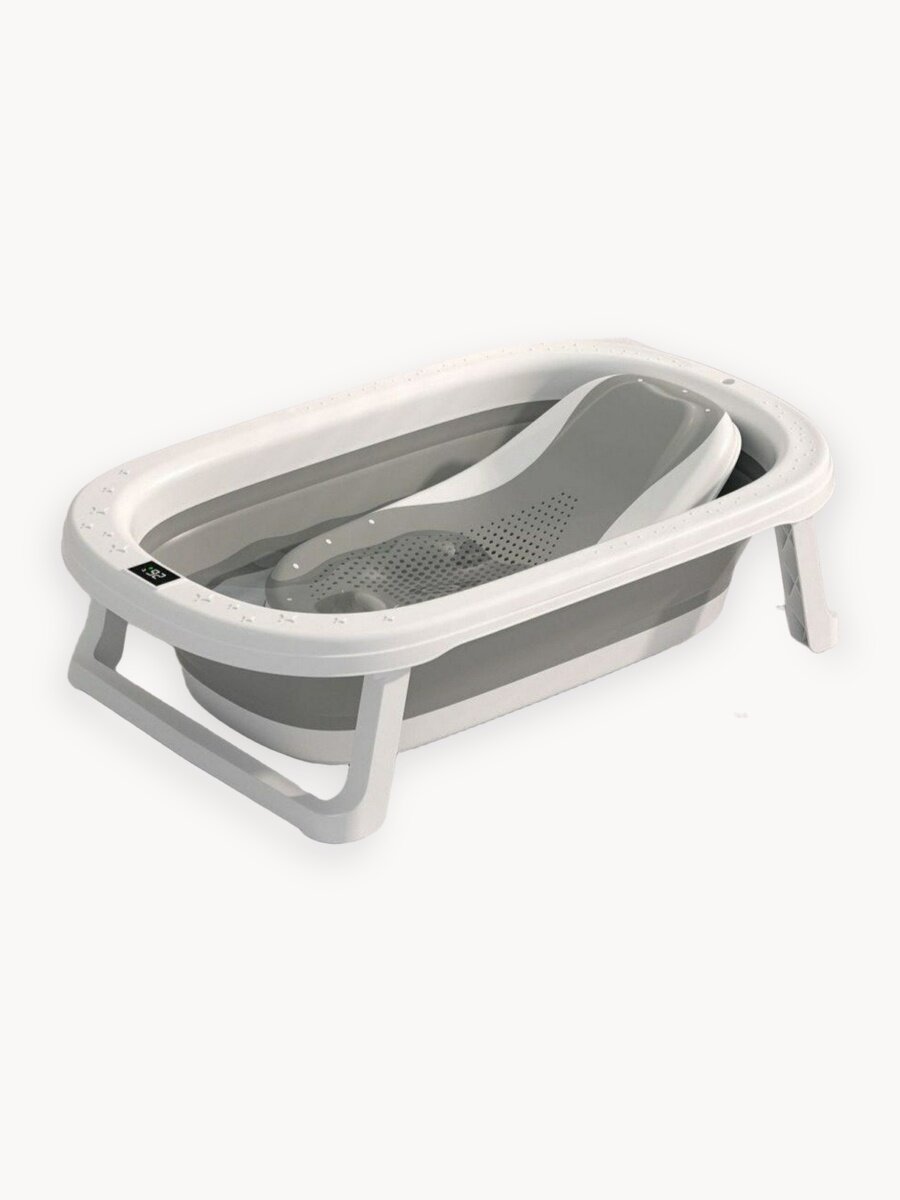 Ванночка для новорожденных, складная, с датчиком температуры.