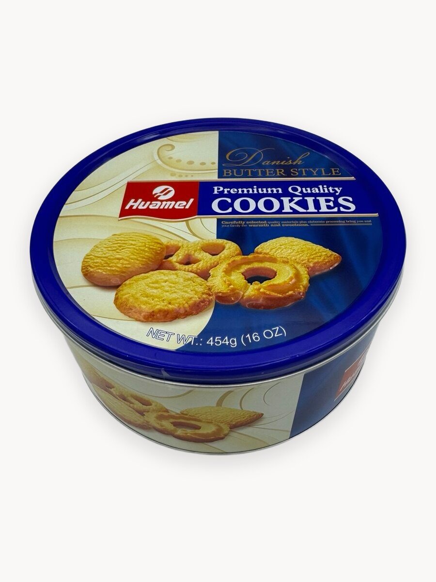 Печенье Huamel Датское Premium Cookies 454гр, железная банка