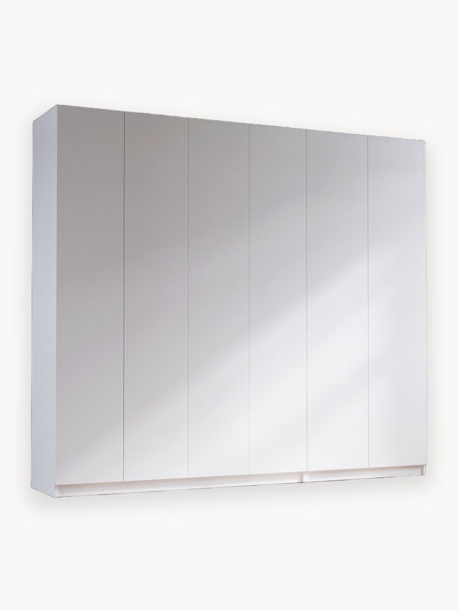 Шкаф распашной для одежды 300 см, Белый, с внутренними ящиками