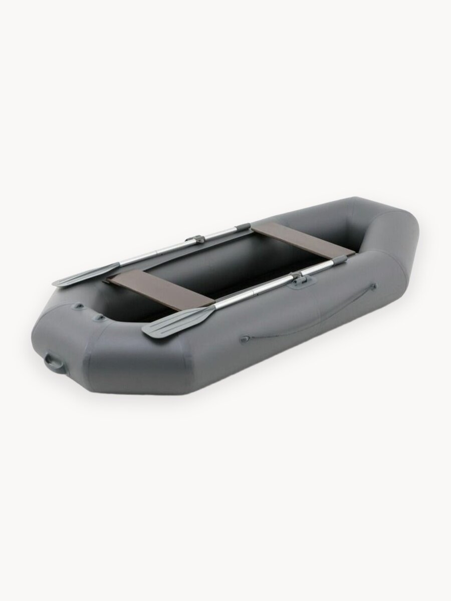 Лодка гребная под мотор Compakt 260, натяжное дно, серый