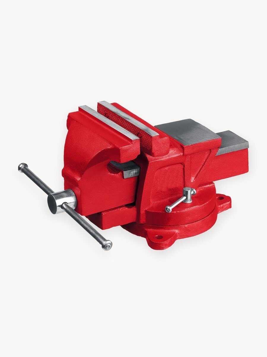 Тиски слесарные Mirax 100мм 32471-10, поворотный механизм, чугун, сталь
