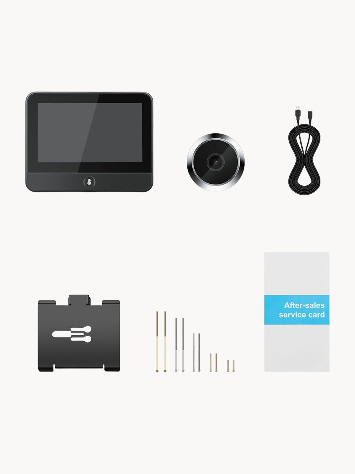 Видеоглазок для входной двери с монитором и записью, дверной видеоглазок с Wi-Fi передачей на смартфон, домофон,128GB