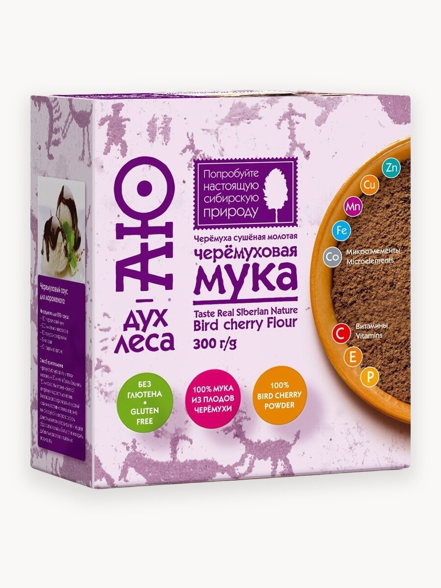 Черемуховая мука АЮ-дух леса 300г (ягоды черемухи сушеные молотые)