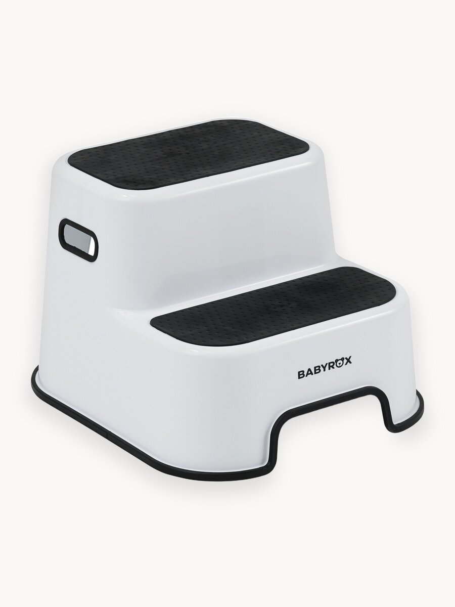 Стульчик-подставка для ванны BABYROX, двухступенчатый, для детей от 1 года, пластик, черный