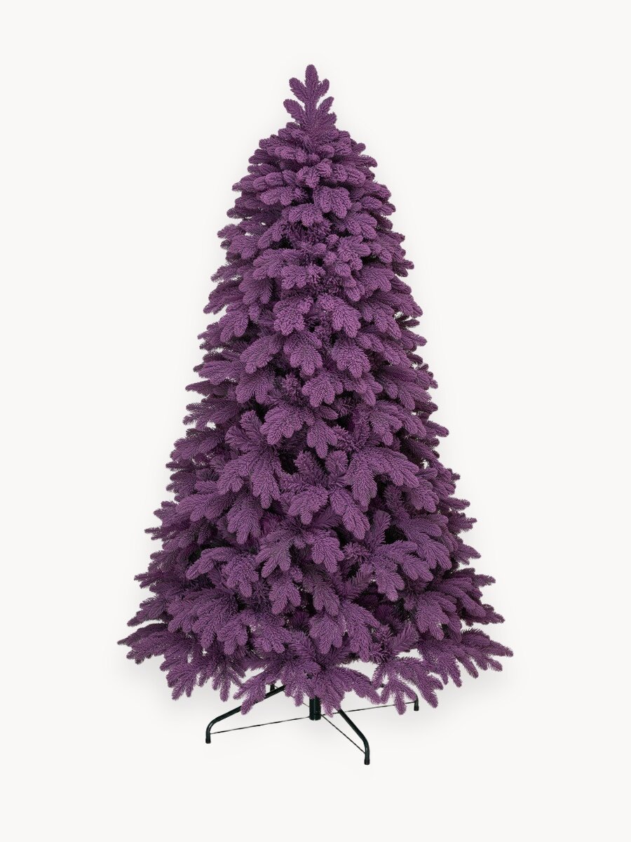 Искусственная фиолетовая елка Таврида заснеженная 270 см, литая хвоя+пвх, (162270)
