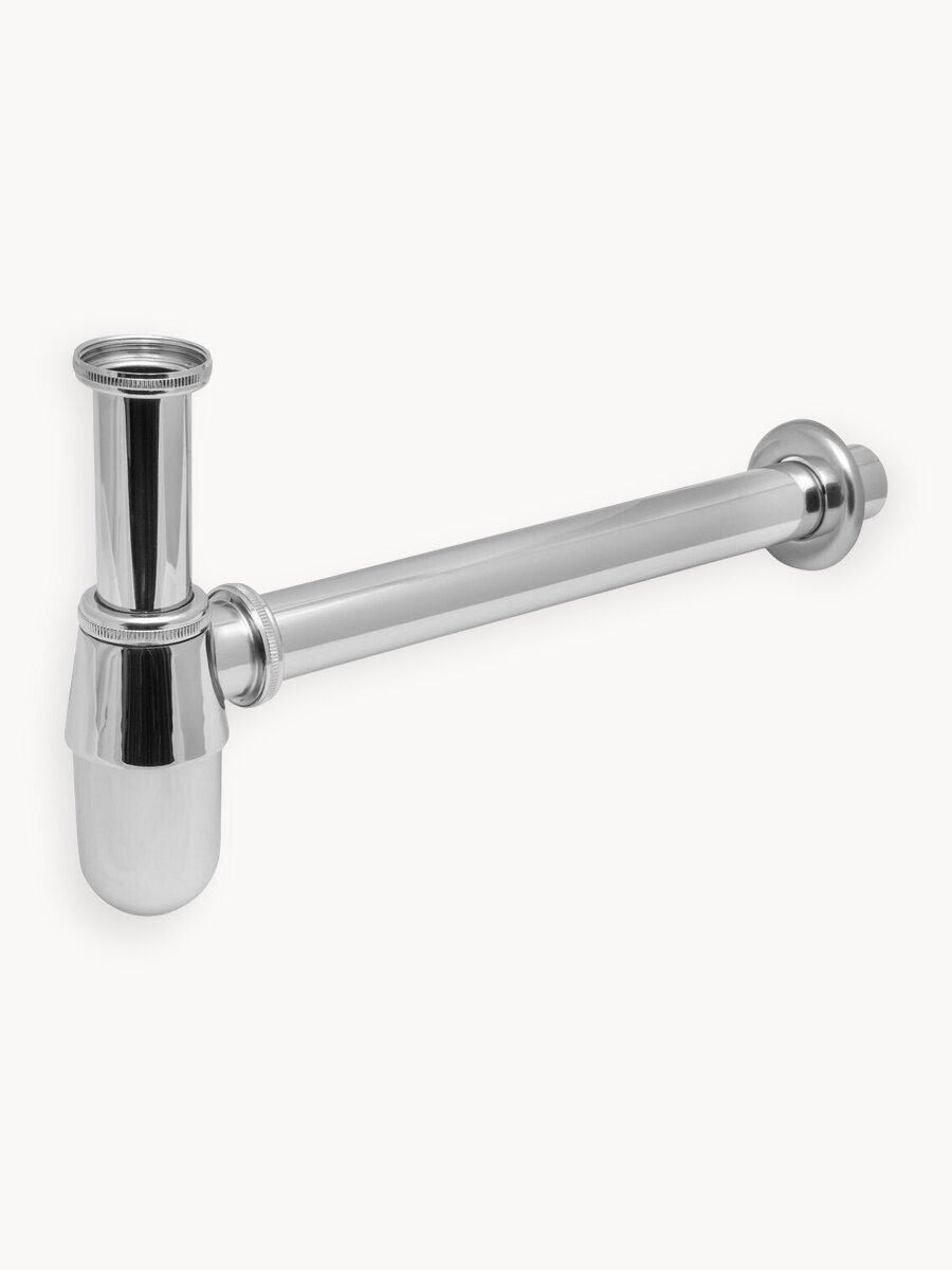 Сифон для умывальника круглый 1.1/4" (хром. метал.) с трубкой 32, MP-У