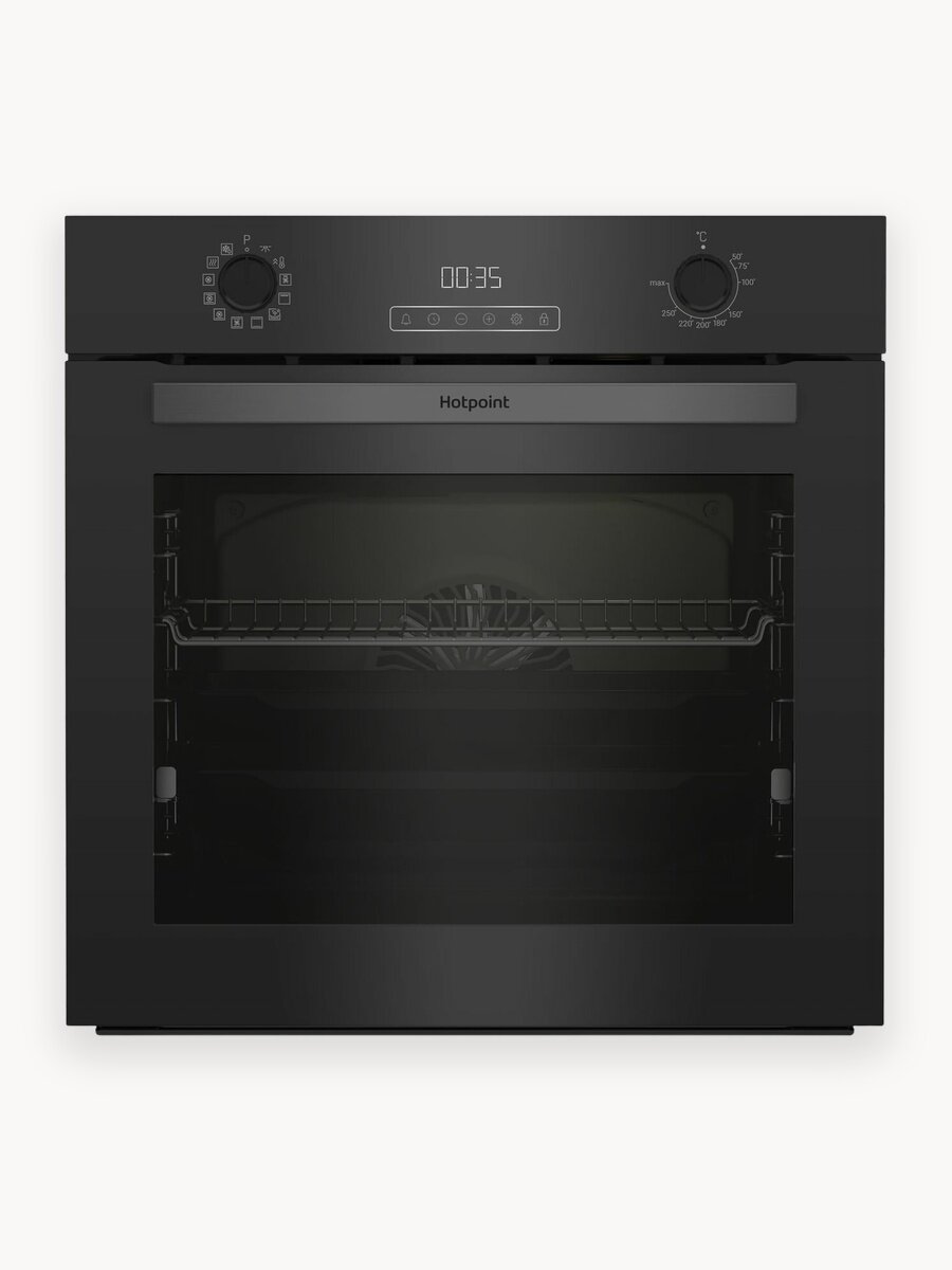 Мультифункциональный духовой шкаф Hotpoint FE9 1231 JS BLG, 72 л, конвекция, гриль, паровая очистка, черный