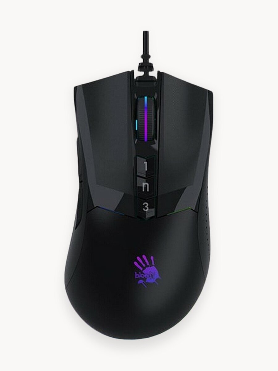 Мышь проводная A4Tech Bloody Max Stone RGB черная W90 MAX Stone Black .