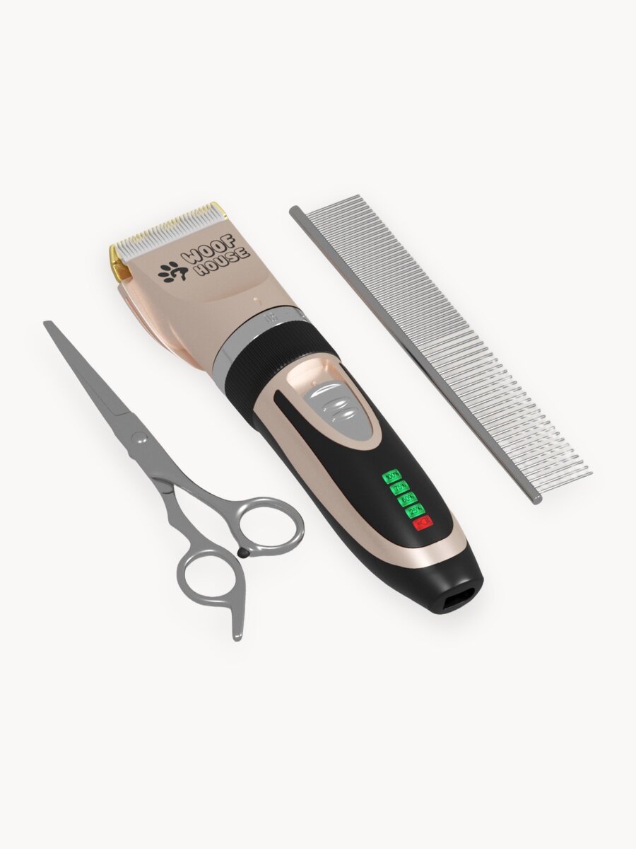 Машинка для стрижки собак/животных/кошек/для груминга/машинка беспроводная с аккумулятором и индикатором заряда
