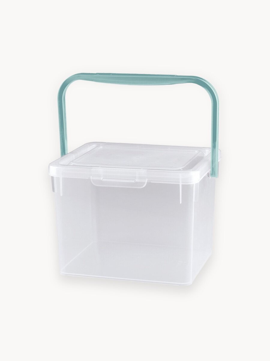 Контейнер econova, для стирального порошка, 23,5x21x16,2 см, 5,3 л, прозрачный