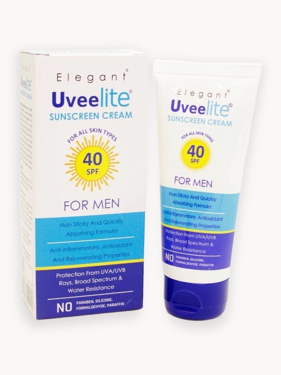 ELEGANT Солнцезащитный крем для лица и тела UveeLite SPF(СПФ) 40+, для мужчин, защита от солнца