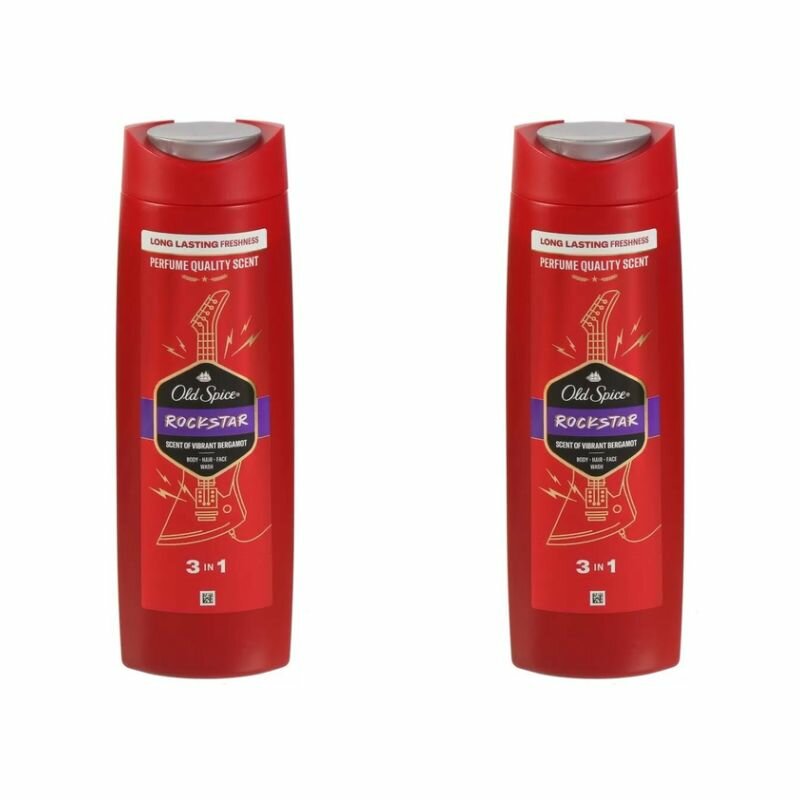 Old Spice Гель для душа, шампунь, Rockstar, 400 мл, 2 штуки