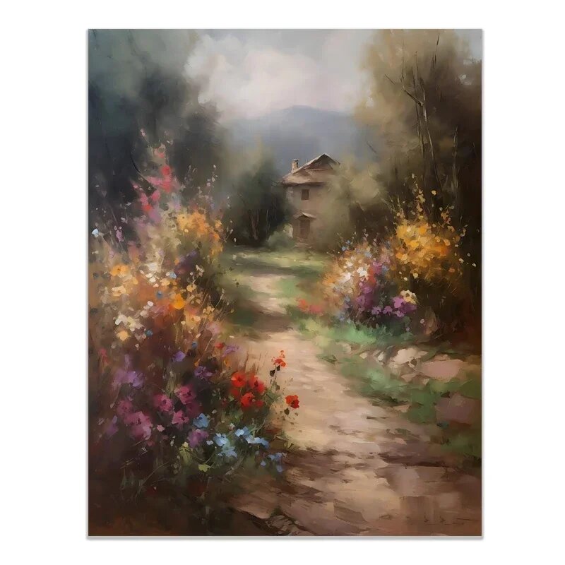 Пейзаж с фермерским домом, холст 20x30см, цвет 5