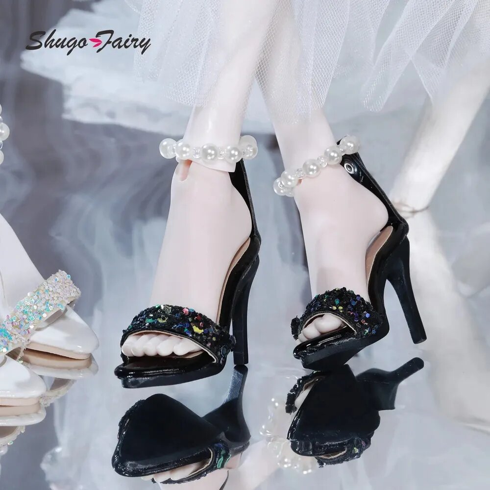 BJD Shoes 1/4 Босоножки с жемчужным блеском - Обувь на высоком каблуке для кукол WX4-390 Аксессуары