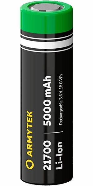 Аккумулятор Armytek 21700 Li-Ion 5000 mAh незащищенный
