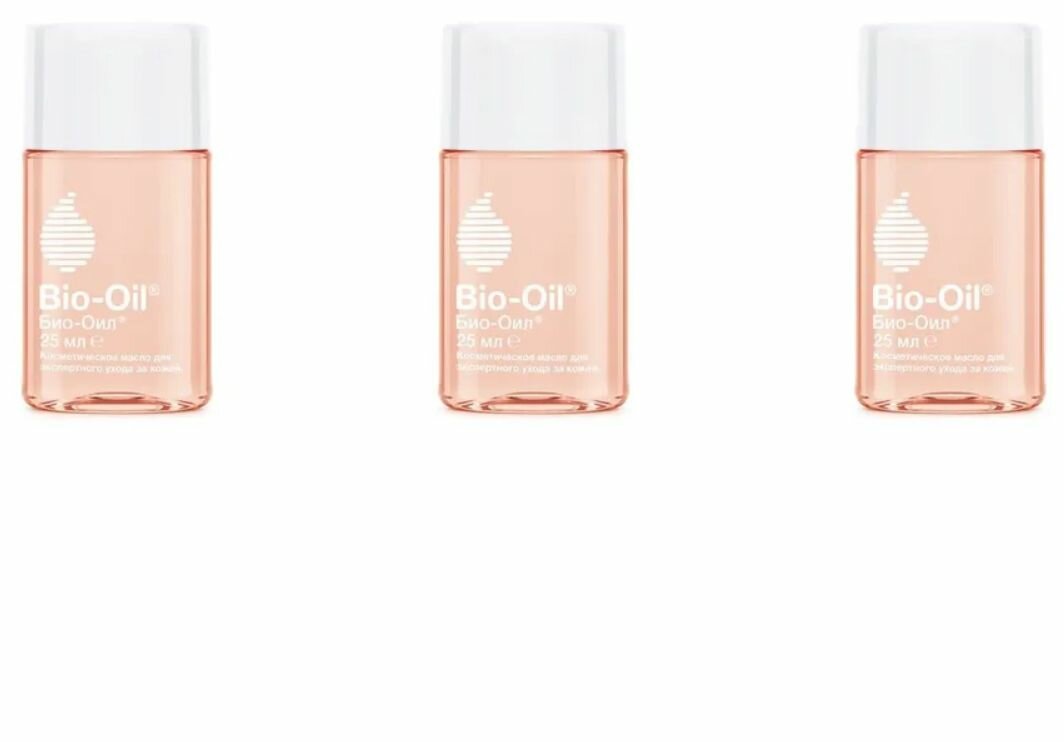 Bio-Oil Масло косметическое от шрамов растяжек неровного тона, 25 мл, 3 шт