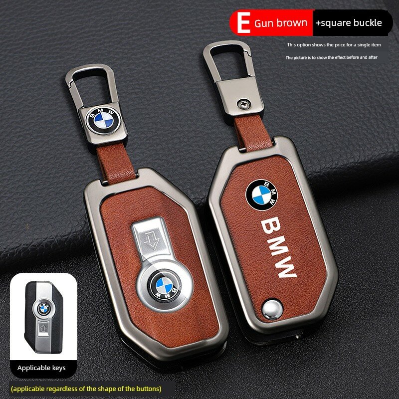 Чехол для ключей мотоцикла BMW R1250GS Waterbird ADV с металлическим корпусом Gunmetal Brown и квадратной застежкой