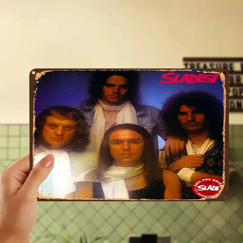 Группа Slade логотип в стиле ретро-кантри, 20x30 см.