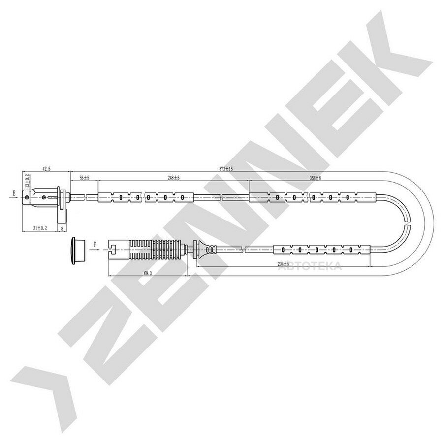 Датчик ABS ZENNEK DAS0143