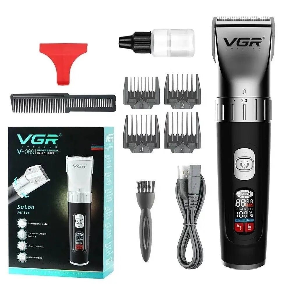 VGR Машинка для стрижки V-069, черный
