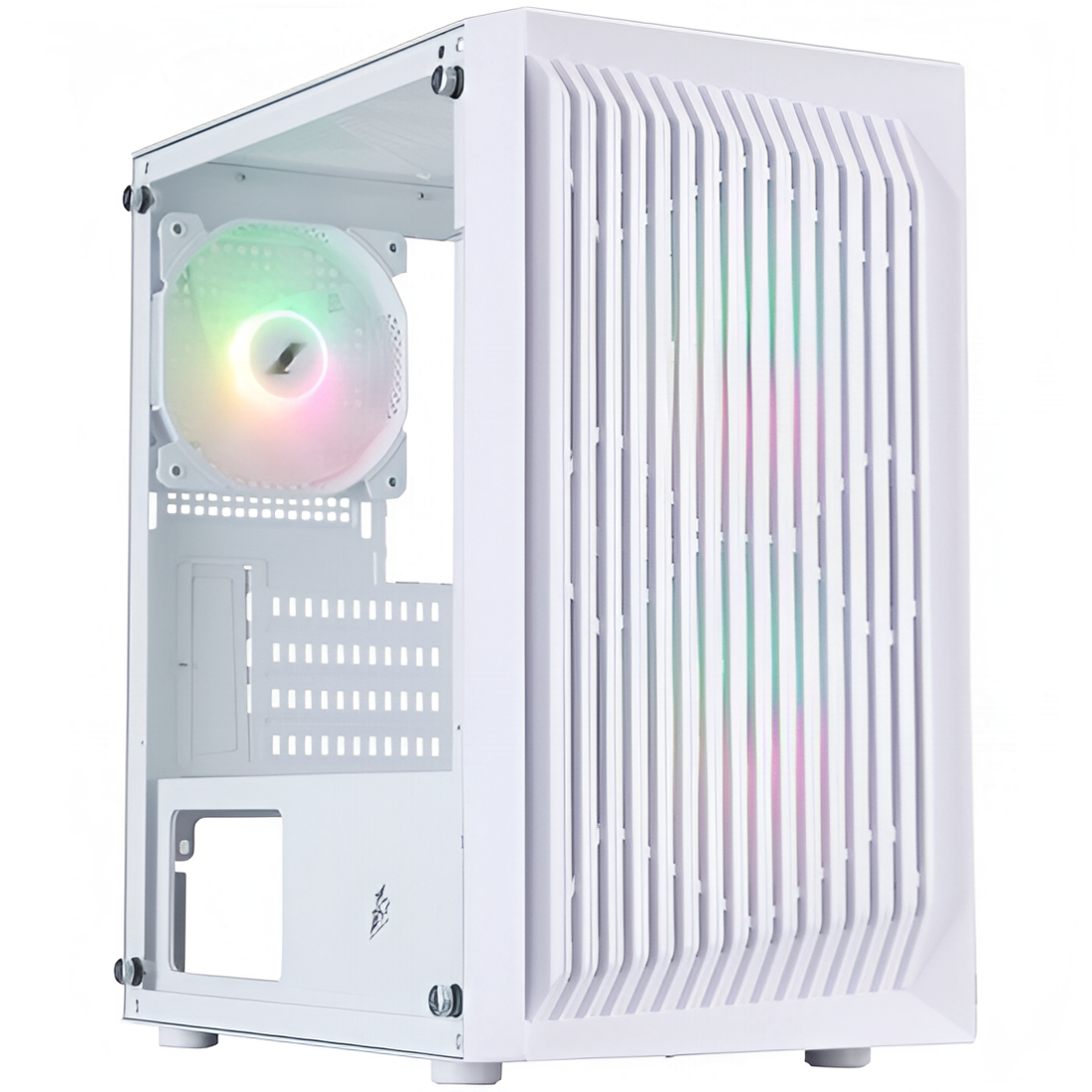 Корпус Mini-Tower 1STPLAYER BLACK.SIR BS-2 ARGB, Micro-ATX, белый (BS-2-WH-3F7-W)