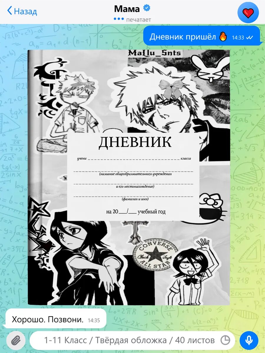 Школьный дневник с принтом y2k pinterest