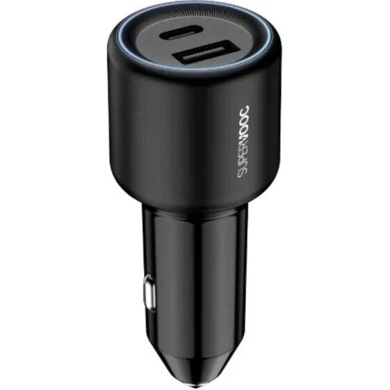 Автомобильное зарядное устройство Oppo Supervooc 80W, 1USB/1USB-C, черное