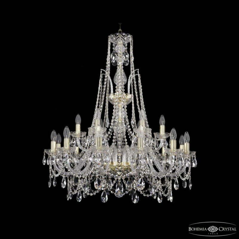 Подвесная люстра Bohemia Ivele Crystal 1411 1411/12+6/300/XL-96 G