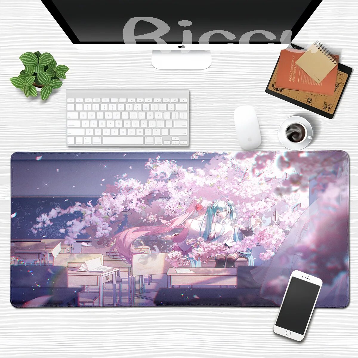 Игровой коврик для мыши Riccu Hatsune M-miku 550x1200x3 MM, 06