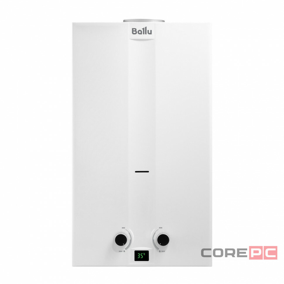 Колонка газовая Ballu GWH 10 Fiery LPG, белый, 19х33х55 см, Механическое управление