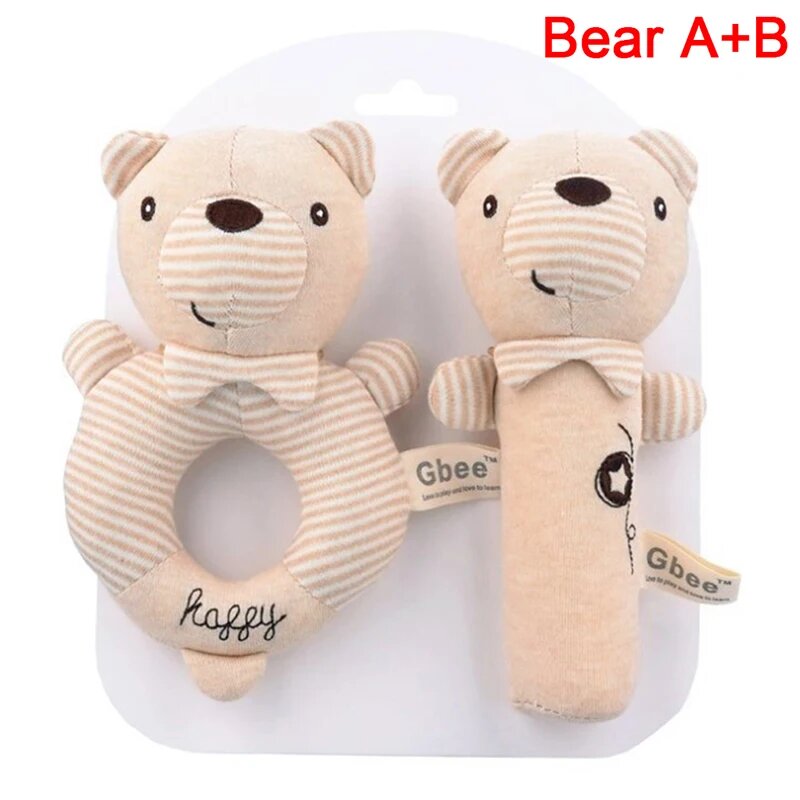 Плюшевая погремушка Бежевый Bear AB