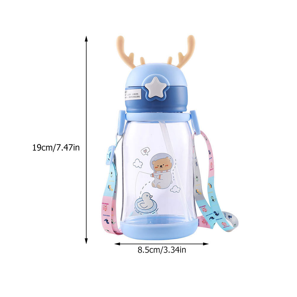 Детская бутылка с соломинкой, прочная и практичная, 1 шт, 19x8.5 см