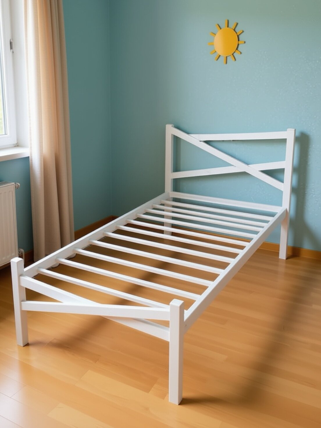 Кровать Loft Mebel "Афина 90", односпальная, кованое изголовье