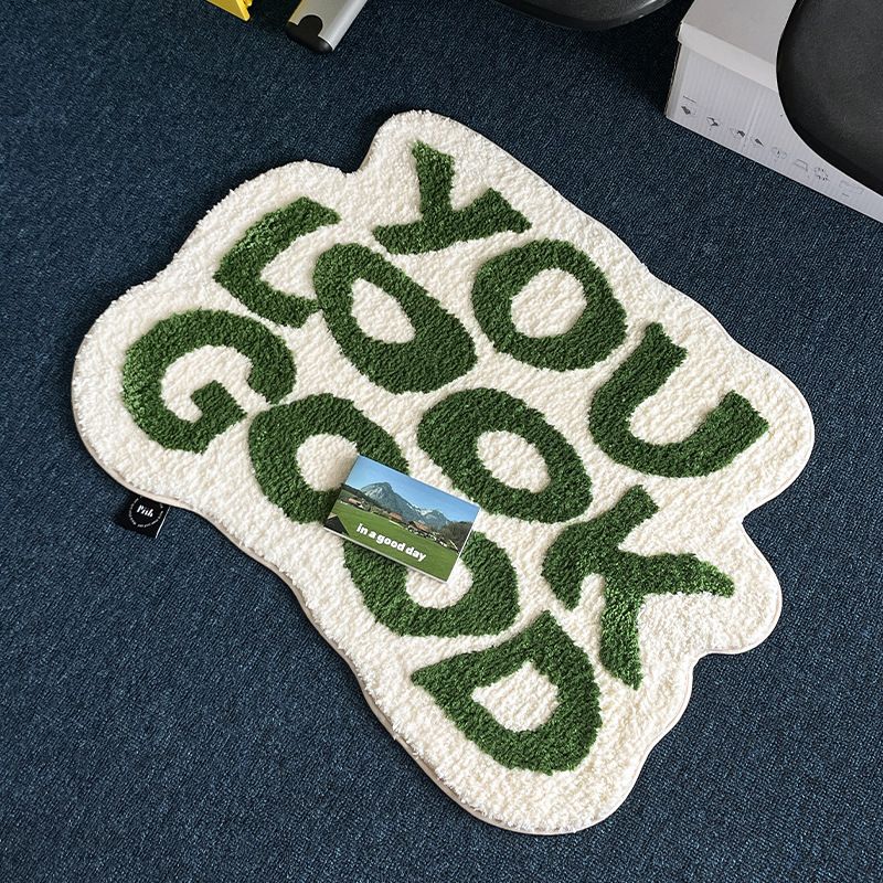 Эксклюзивный коврик CODROK 50x60 см из мягкого полиэстера в зеленом цвете