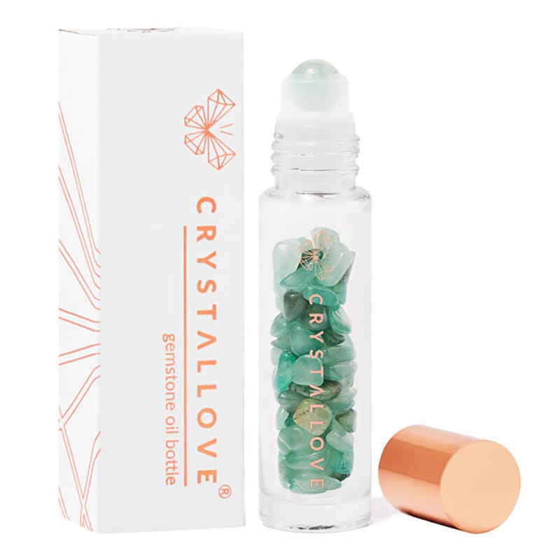 Флакон косметический Crystallove Бутылочка с кристаллами для масла Авантюрин 10 мл