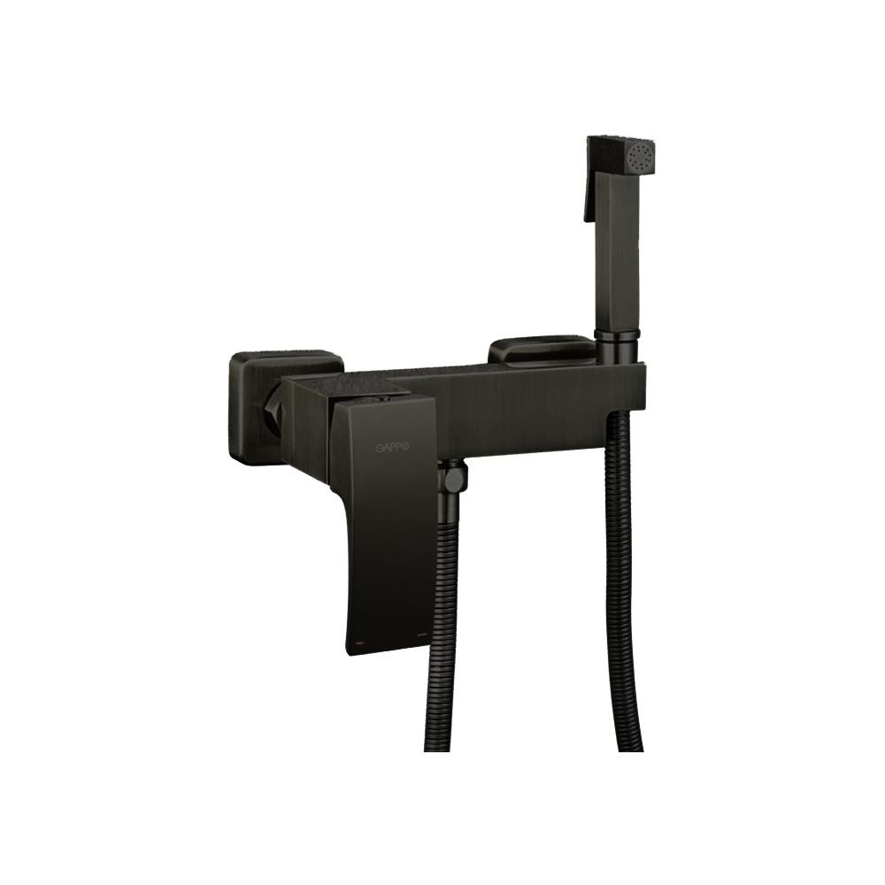 Гигиенический душ со смесителем Gappo G2007-6 цвет Черный матовый