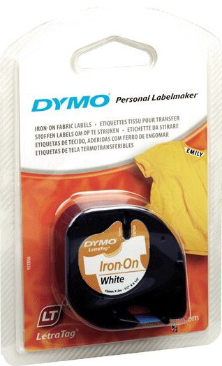 Лента Dymo [S0718850/18769] для принтера Letratag (нейлон, черный на белом, 12 мм, длина 2 м)