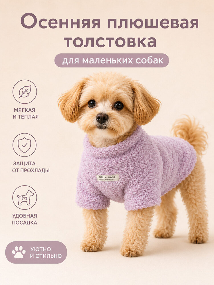 Свитшот для маленькой собаки осенняя одежда