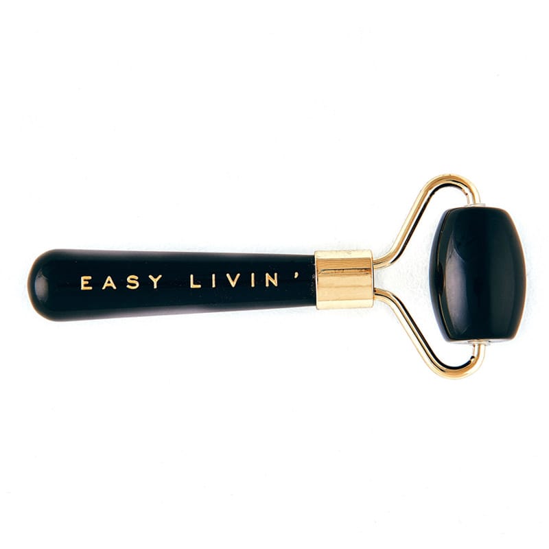 Массажный роллер для лица Easy Livin Мини-роллер из обсидиана Валик для массажа и лифтинга лица в мини-версии 1 шт