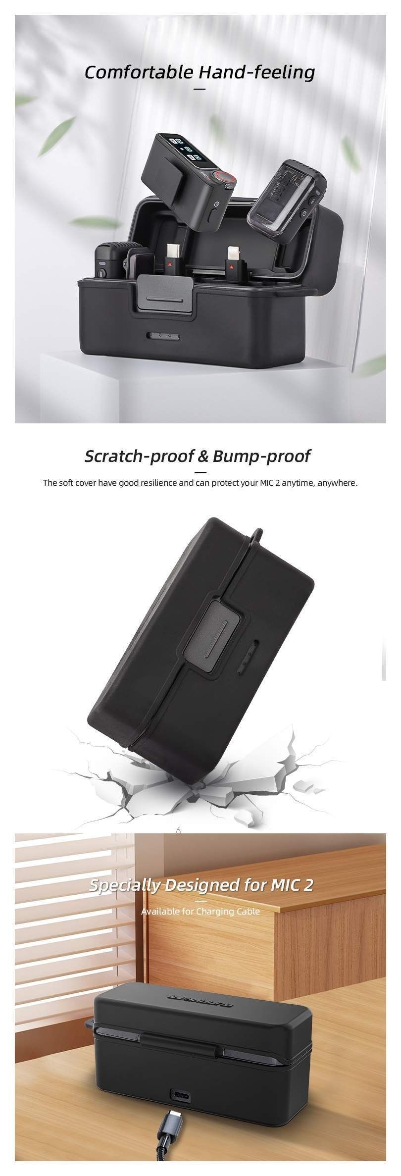 Защитный чехол Sunnylife для беспроводного микрофона DJI Mic 2