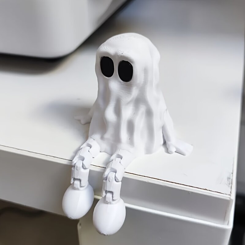Фигурка призрака для декора дома, напечатанная на 3D-принтере, белый