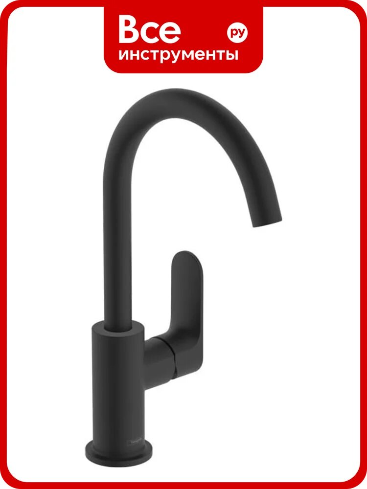 Смеситель для раковины Hansgrohe Rebris e 210, матовый черный 72536670 00000122445