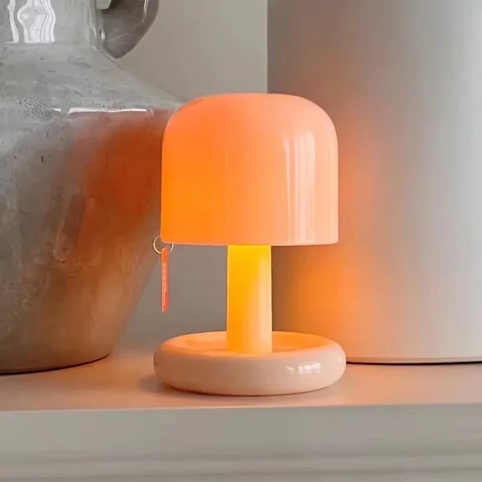 Миниатюрный Ночник В Форме Гриба, USB-перезаряжаемая Светодиодная Настольная Лампа