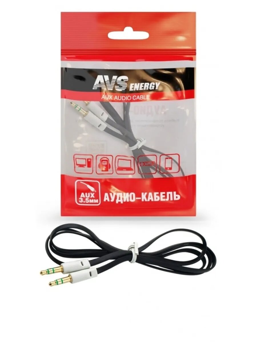 Кабель с разъемом 3, 5 jack-3, 5 jack аудио AU-61 1 м, арт. A78398S